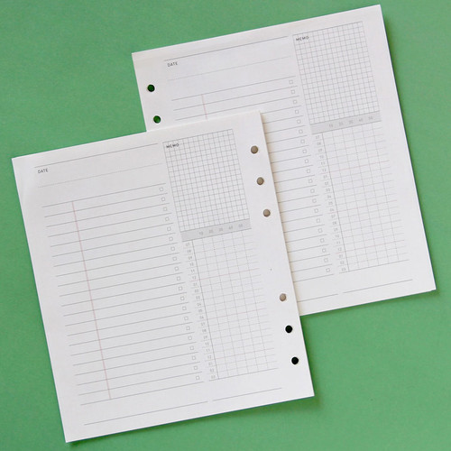 Jam Studio Study planner wide A6 6 ring paper refill set