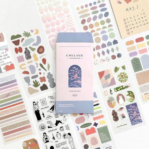 ICONIC Collage sticker pack of 8 sheets - Fallindesign.com