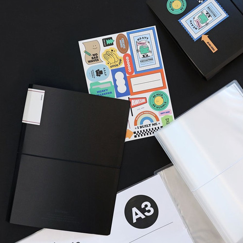 Indigo Storage A3 Clear File Folder Book - Fallindesign.com