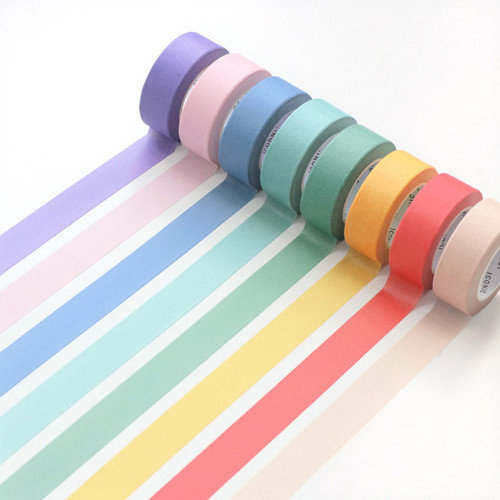 Iconic Solid Color Paper Deco Masking Tape - fallindesign