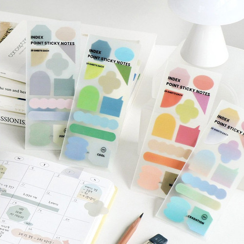 Iconic Index Point Sticky Bookmark Notepad Set