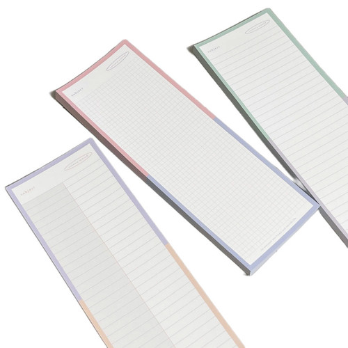 Heyday Two Tone Color Long Notepad Korean Stationery