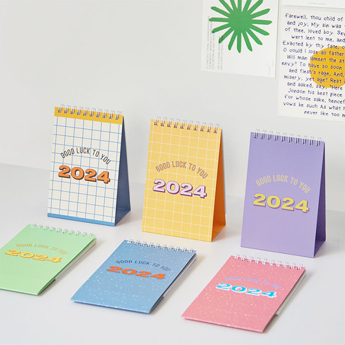 2024 Daily Habit Mini Monthly Standing Flip Desk Calendar