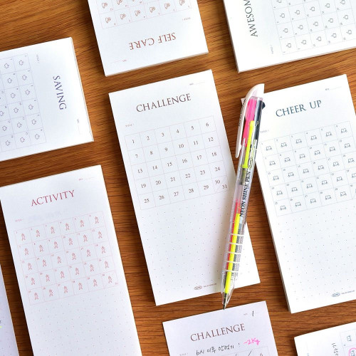 Plepic Challenge Goal Tracker Pop-up Standing Notepad