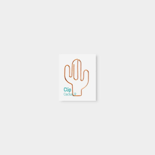 Appree Rose Gold Cactus Metal Clip Pack Korean Stationery