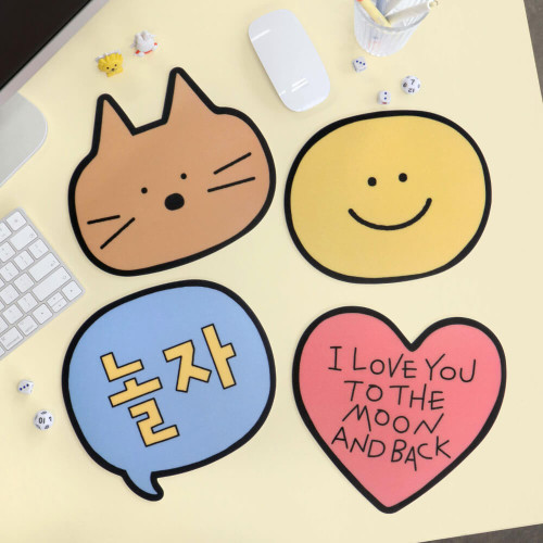 Iconic Doodle Mouse Pad 05-08 | Non-Slip Grip, Cute Design