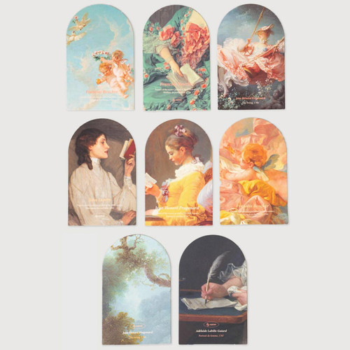 Rococo Art Bookmarks Set | 8 Decorative Page Markers
