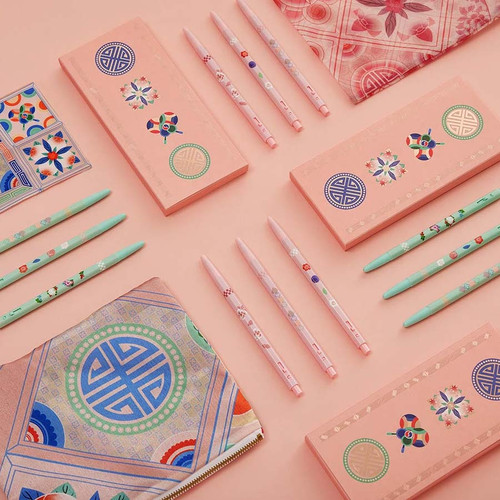 Bojagi Pen Set: Korean Royal Style Pens by Monami x Danha