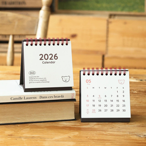Mini Desk Calendar 2026 | Cute Brunch Brother - Romane