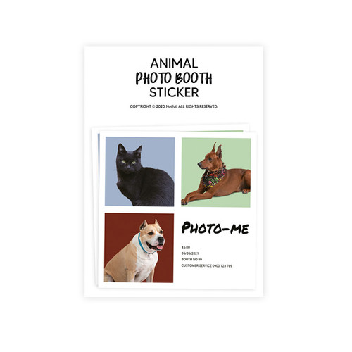 Animal Photo Booth Stickers | Vintage Pet Portrait Set