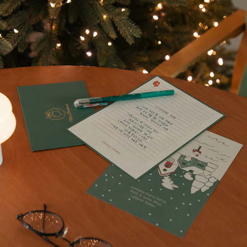 Christmas Letter Set: Dailylike Holiday Stationery Envelopes