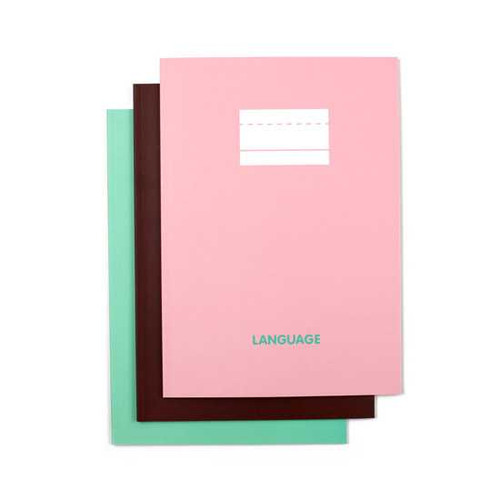 2NUL Language study lined notebook set of 3 - fallindesign