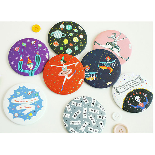 Livework Circus in the universe round handy mirror - fallindesign