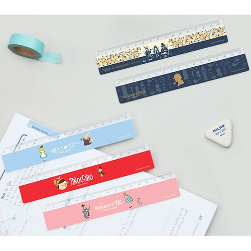 Bookfriends World literature 16cm plastic ruler - Fallindesign