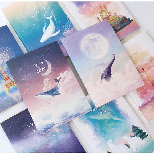 2019 My story illustration dated weekly diary agenda - fallindesign