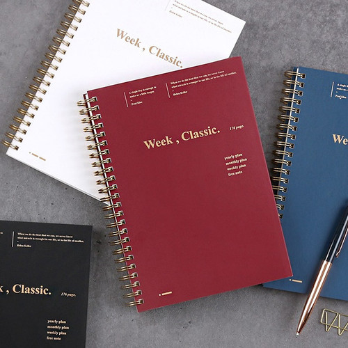Wanna This Classic spiral bound dateless weekly diary planner