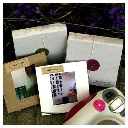 Instax mini photo frame set of 20 sheets - White, Kraft