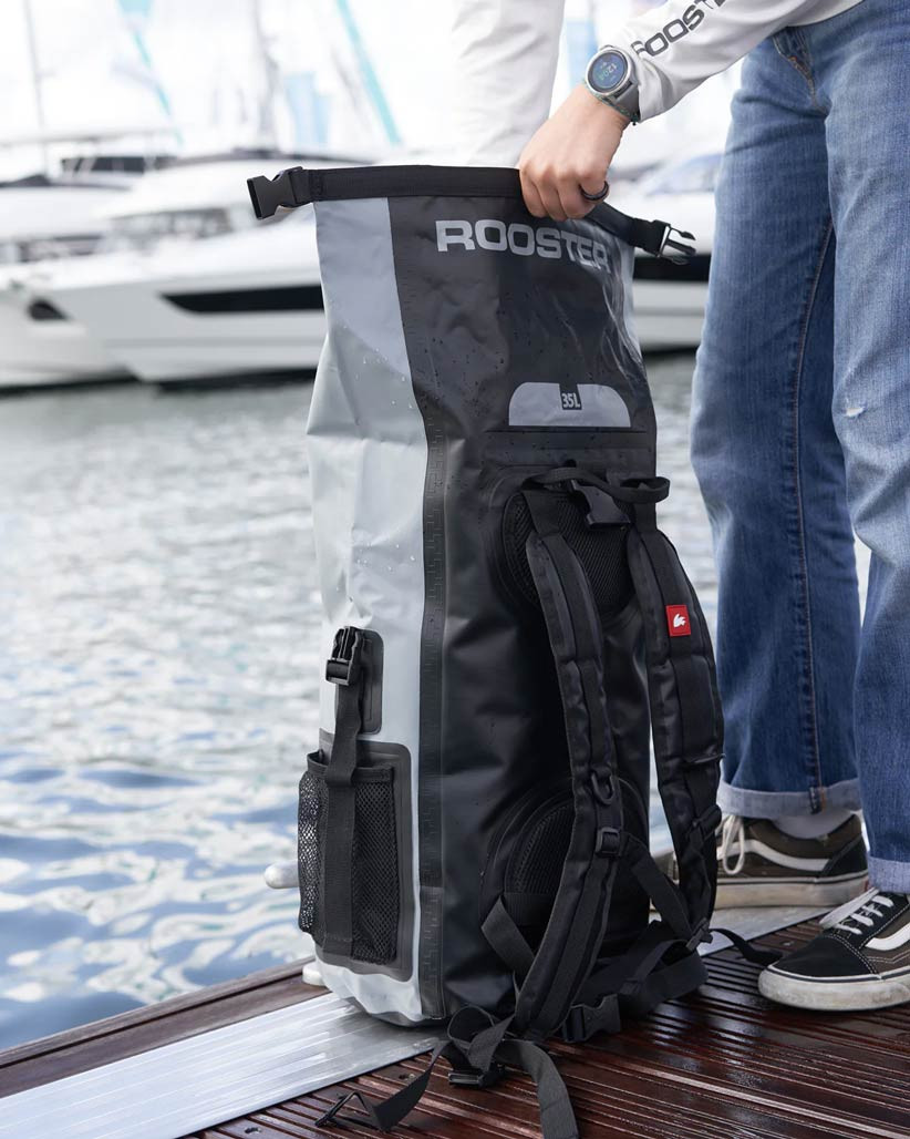 Rooster Waterproof Backpack Grey 35 Litres - 24-7 Boardsports