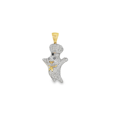 10K Yellow Gold DoughBoy Diamond Pendant - Manhattan Jewelers