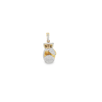 10K Yellow Gold Boxing Glove Diamond Pendant - Manhattan Jewelers