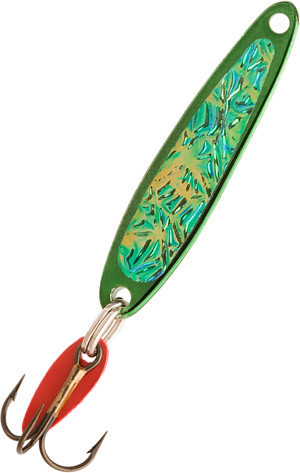 Swedish Pimple Jigging Lure 1/10oz, Chartreuse Nickle