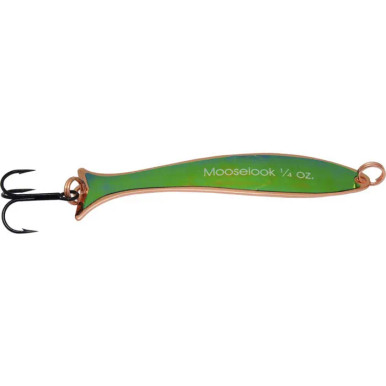 Mooselook Medium Wobbler Spoon 3-1/8" 1/4oz Emerald Shiner
