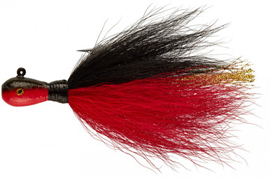 Mepps Bucktail Jig 1/4 Oz Black/Red, 2-Pack
