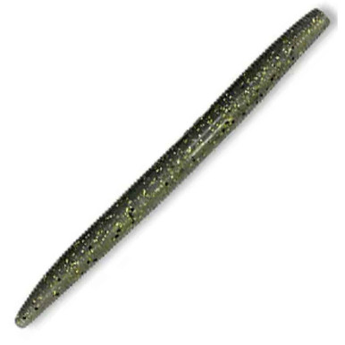 Yamamoto 5" Senko Black/Green w/Black and Chartreuse Flake, 10 Pack