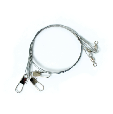 Eagle Claw 4" Steel Leaders, 20lb, Bright, 3Pk - SFRC