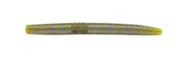 Yamamoto Senko Worm, 4" Green Pumpkin Copper W Purple Flakes, 10 Pc - SFRC