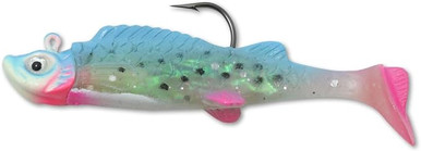 Northland Mimic Minnow Spin 1/4 Oz, #2/0 Hk, 2 1/2" Glow Rainbow