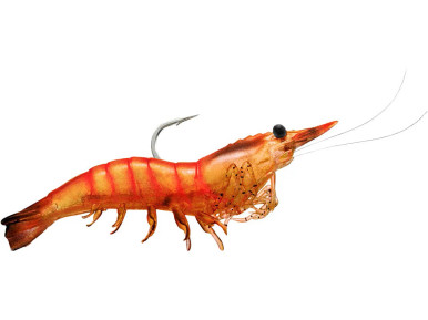 Live Target Rigged Shrimp, 3" 1/4 Oz, Pink Shrimp, 4 Pack