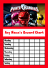 Power Rangers Star Sticker Reward Chart - The Card Zoo