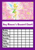 Purple Tinkerbell Star Sticker Reward Chart - The Card Zoo