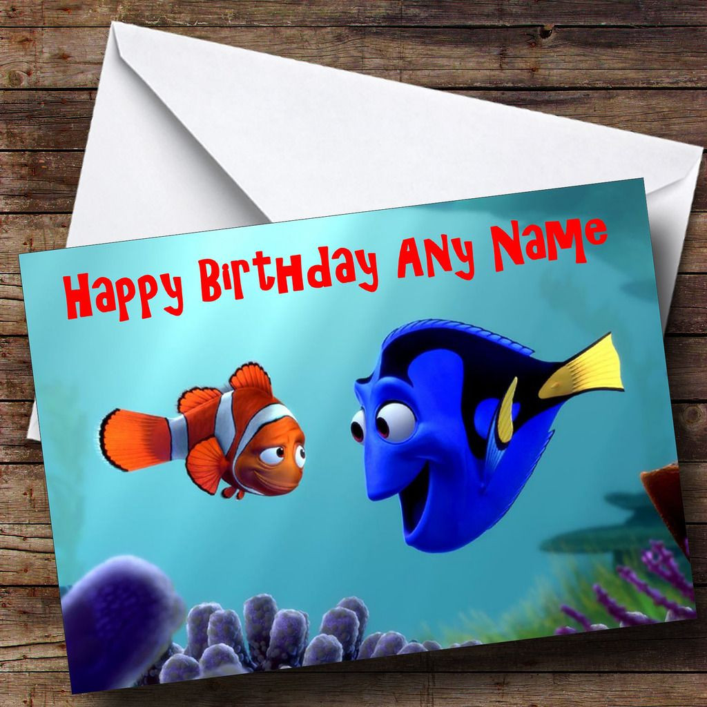 Personalised Finding Nemo Dory Children's Birthday Card - The Card Zoo