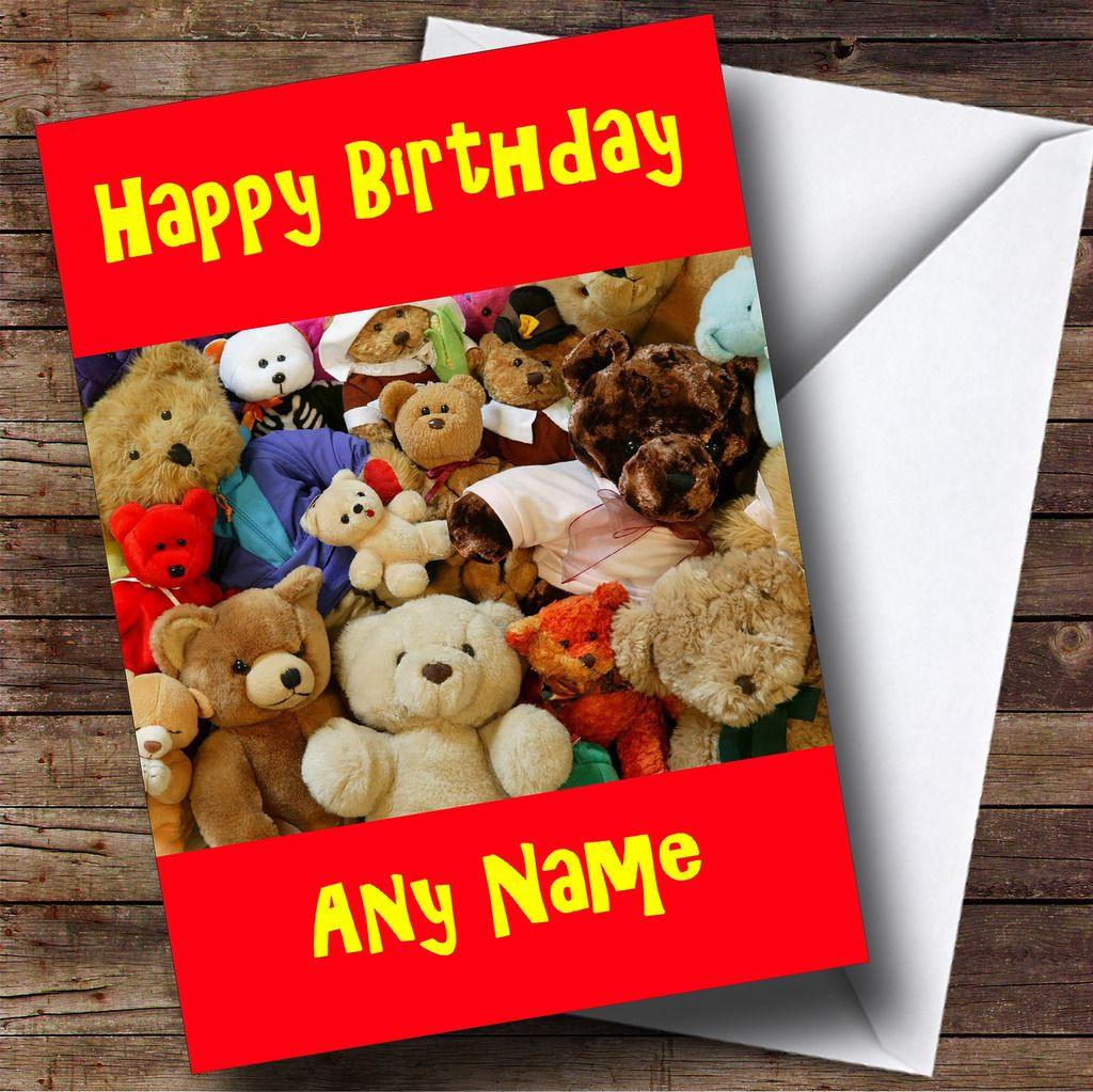 Teddy Bears Picnic Personalised Birthday Card - The Card Zoo