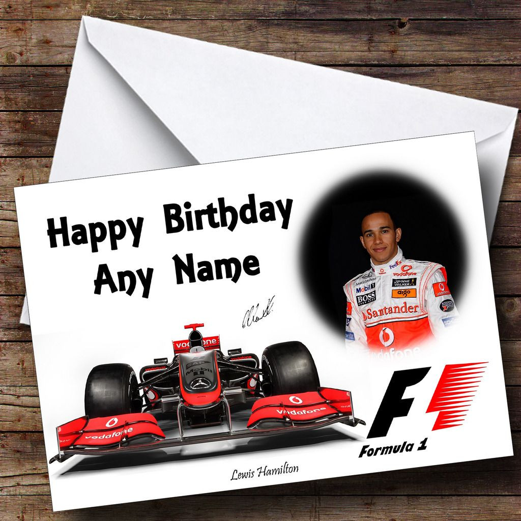 Lewis Hamilton McLaren Personalised Birthday Card - The Card Zoo