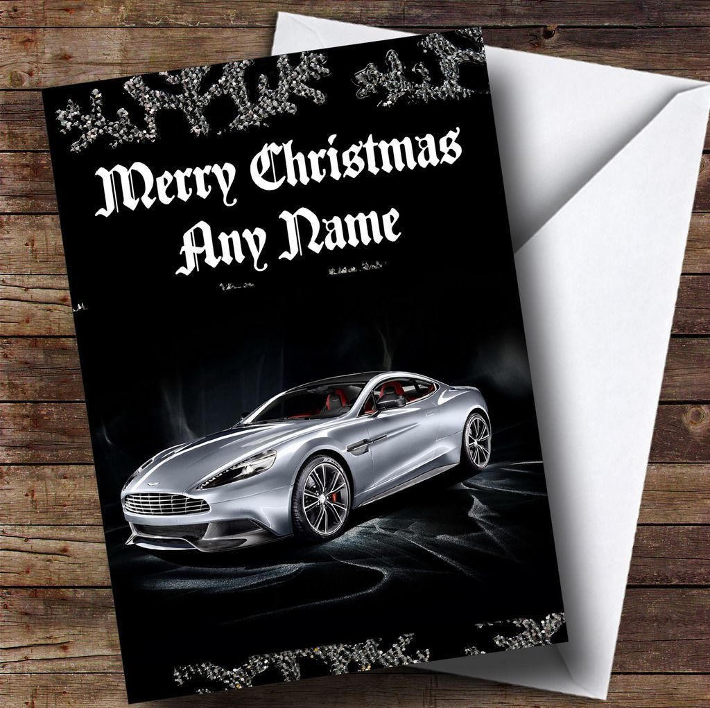 Aston Martin Silver Db Personalised Birthday Card - The Card Zoo