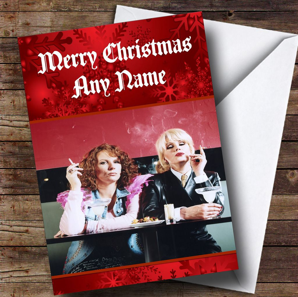 Absolutely Fabulous / Ab Fab Personalised Christmas Card - The Card Zoo