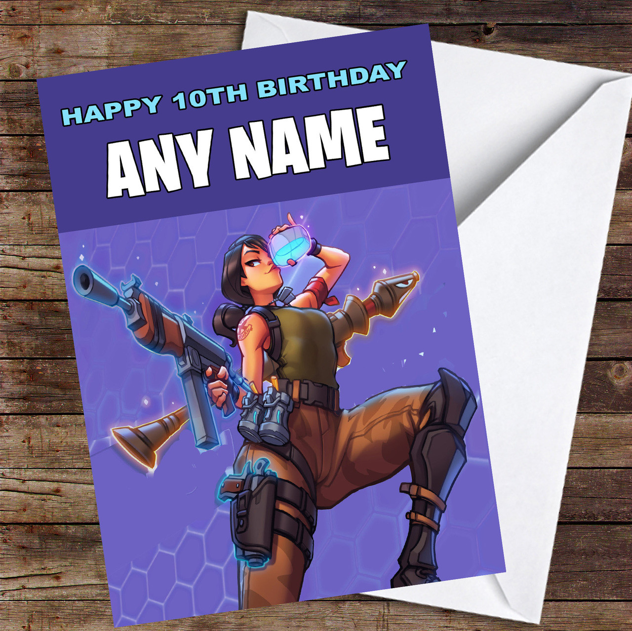 Fortnite Battle Pass Personalised Children's Birthday Card - The Card Zoo