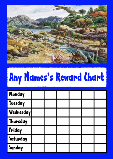 Green T Rex Dinosaur Star Sticker Reward Chart - The Card Zoo