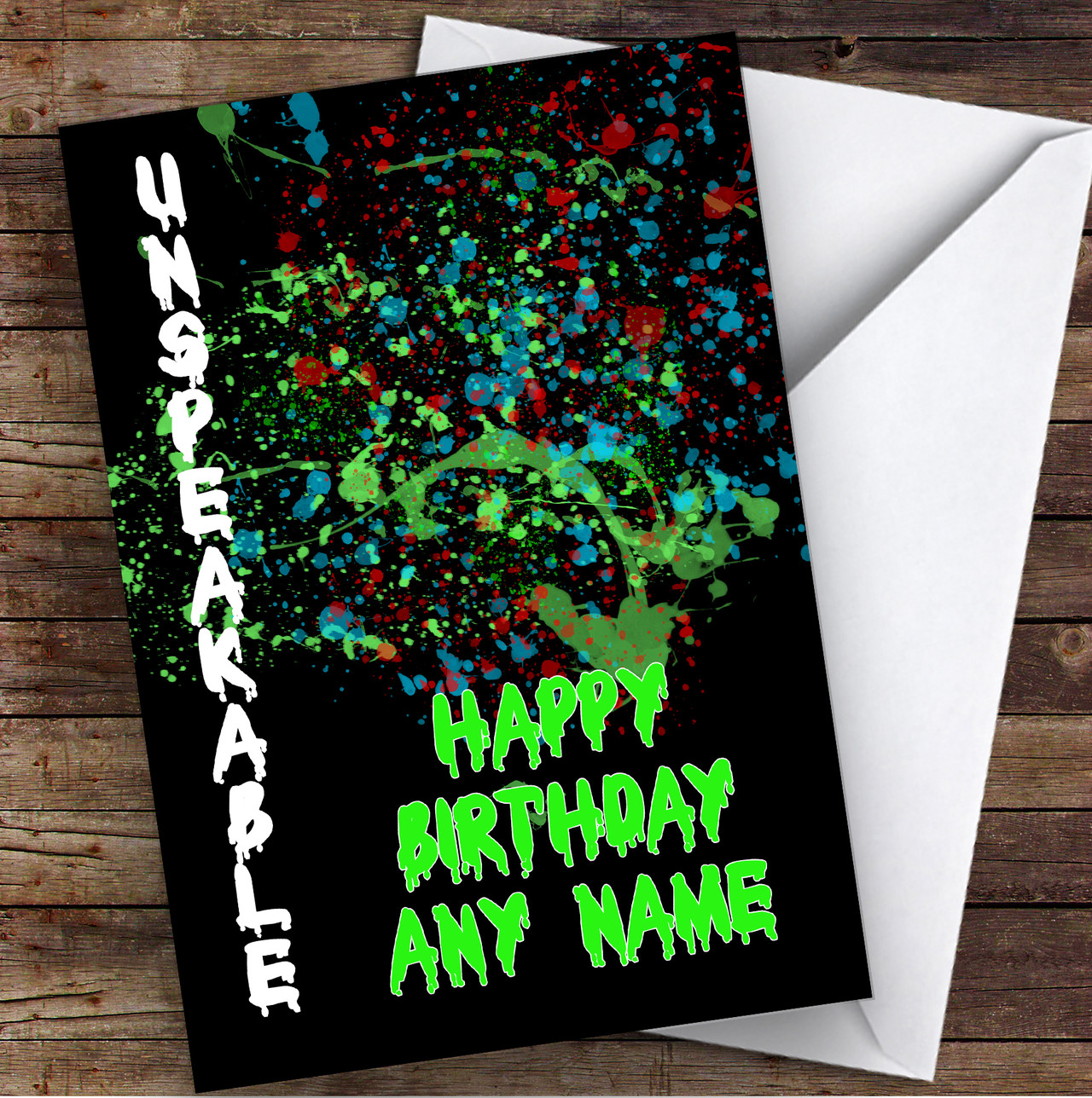 Unspeakable Youtuber Frog Splatter Art Black Children's Kids Birthday ...