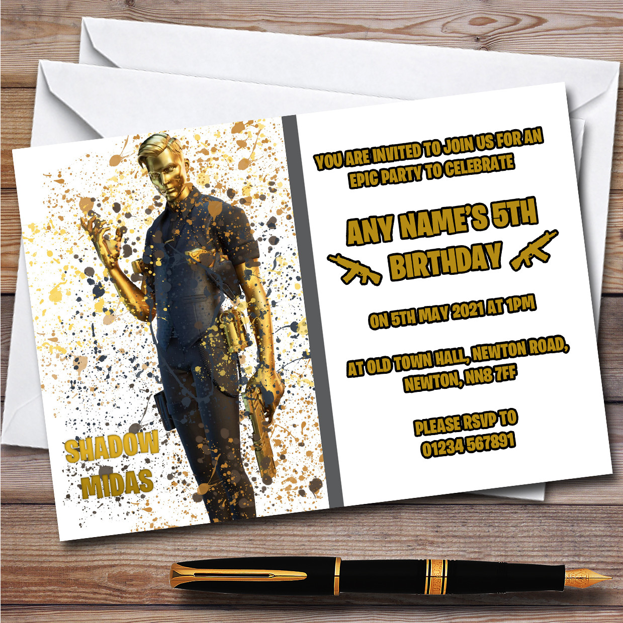 Agent Peely Gaming Comic Style Fortnite Skin Birthday Party Invitations ...
