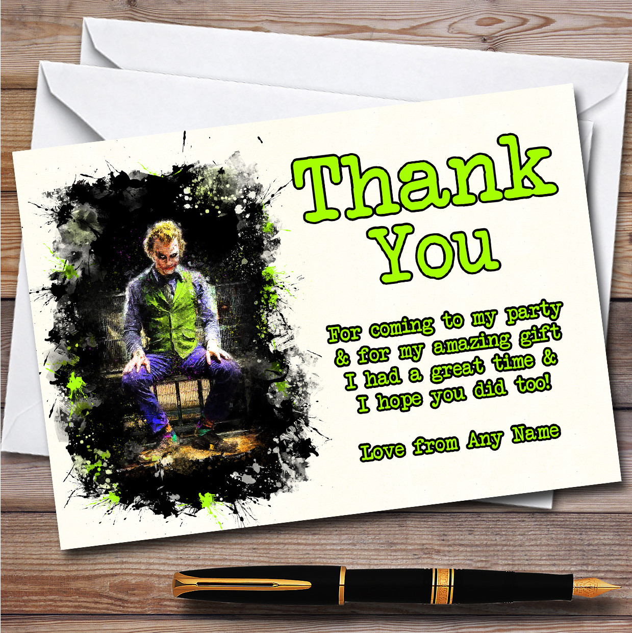 Heath Ledger Joker Splatter Children's Personalised Birthday Party ...