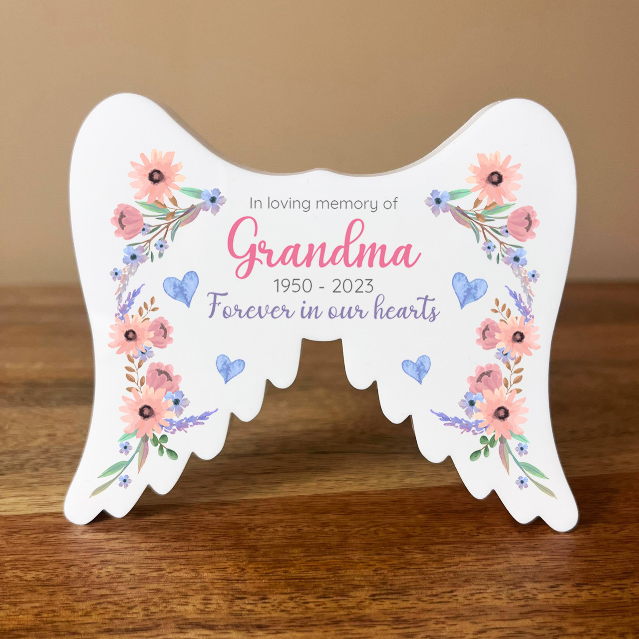 Mum Angel Forever In Our Hearts Personalised In Memory Memorial Acrylic ...