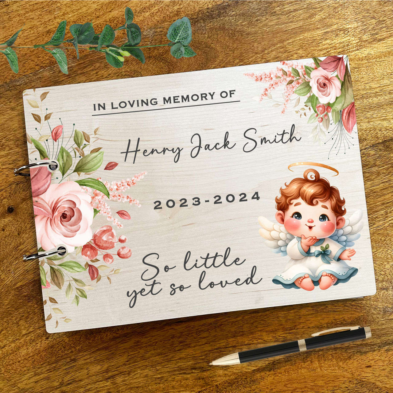 White Roses Angel Childrens Sympathy Loving Memory Funeral Condolence ...