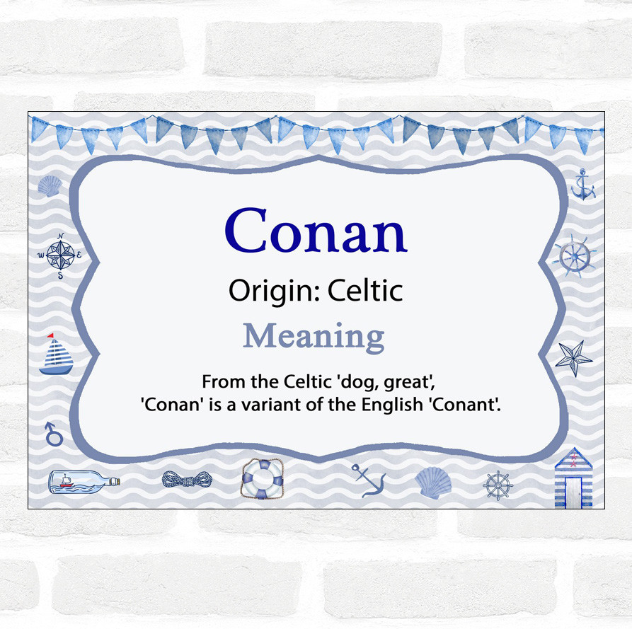 Conan Name Meaning Nautical Certificate - The Card Zoo
