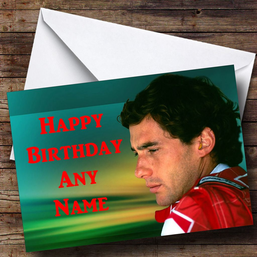 Ayrton Senna Personalised Birthday Card - The Card Zoo