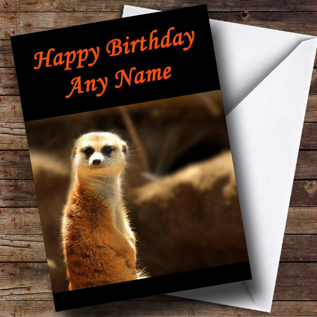 Meerkat Personalised Birthday Card - The Card Zoo