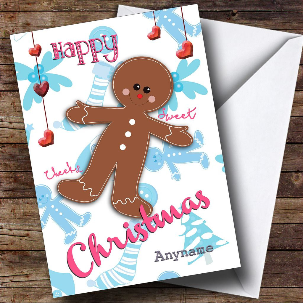 Sweet Gingerbread Man Children's Personalised Christmas Card - The Card Zoo